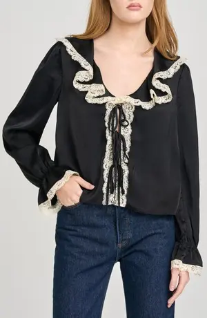 Wayf Lace Up Blouses