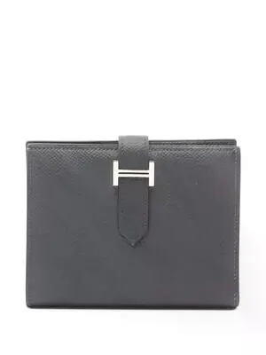 Hermès Bearn Bi-fold Leather Wallet - Grey