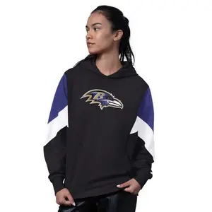 STARTER Baltimore Ravens Scrimmage Hoodie By - Black