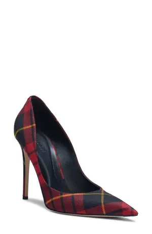 Alexander McQueen Tartan Pointed Toe Pump