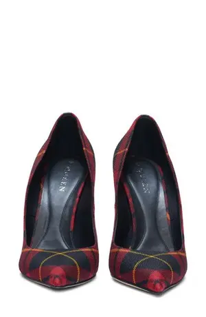 Alexander McQueen Tartan Pointed Toe Pump