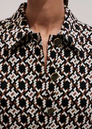 ME+EM Graphic Jacquard A-line Dress