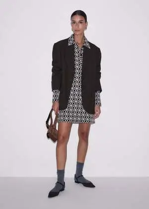 ME+EM Graphic Jacquard A-line Dress