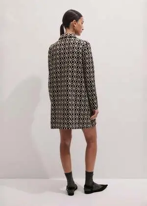 ME+EM Graphic Jacquard A-line Dress