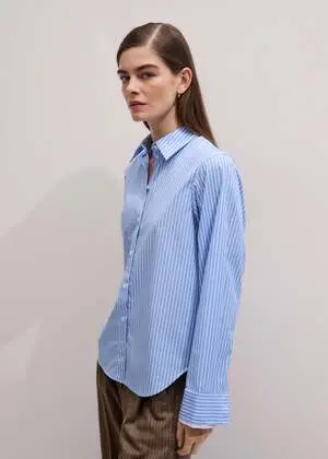 ME+EM Striped Double Cuff Shirt