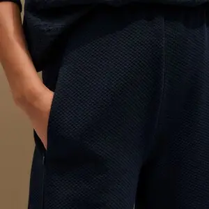 ME+EM Cable Jacquard Wide-leg Trousers - Navy