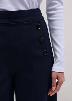 ME+EM Button Front Wide-leg Trousers