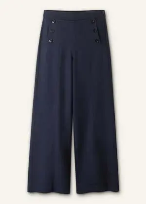 ME+EM Button Front Wide-leg Trousers
