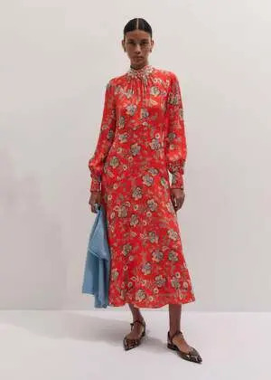 ME+EM Fit & Flare Paisley Print Maxi Dress