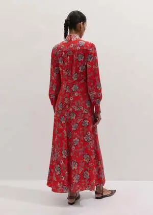 ME+EM Fit & Flare Ornate Paisley Print Maxi Dress Multi