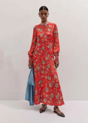 ME+EM Fit & Flare Ornate Paisley Print Maxi Dress Multi