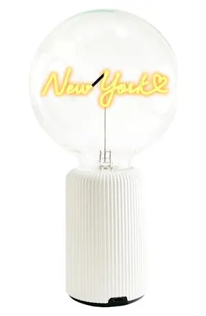 MESSAGE IN THE BULB New York Bulb Portable Table Lamp - Love New York