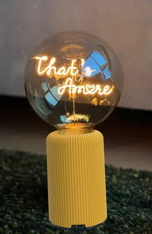 MESSAGE IN THE BULB That's Amore Bulb Portable Table Lamp