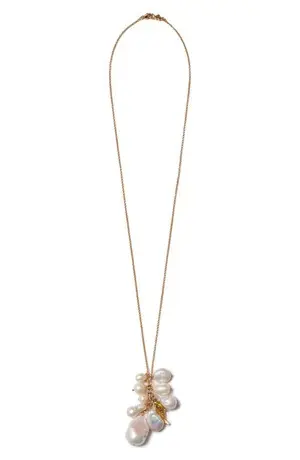 Chan Luu Freshwater Pearl Cluster Pendant Necklace - White Pearl