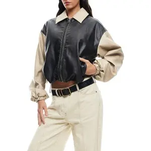 Lioness Nirvana Faux Leather Bomber Jacket