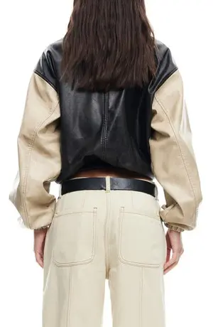 Lioness Nirvana Faux Leather Bomber Jacket