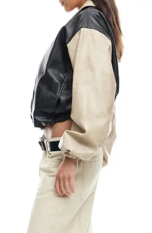 Lioness Nirvana Faux Leather Bomber Jacket