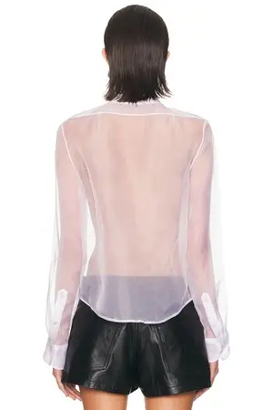 R13 Pleated Silk Tuxedo Shirt