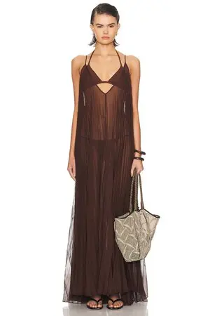 SHANI SHEMER Uma Maxi Dress - Espresso