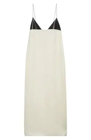 Brandon Maxwell The Bridges Wool & Silk Column Dress - Cream/black
