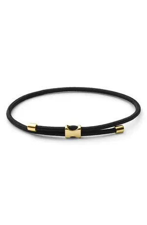 Miansai Orson Pull Bungee Rope Bracelet - Gold Vermeil Black