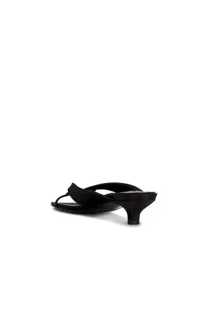 TOTEME Bow Satin Sandals - Black