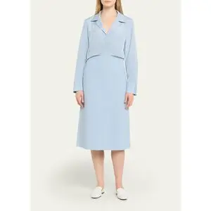 Lafayette 148 New York Pleated Button-down Shirt - Cloud