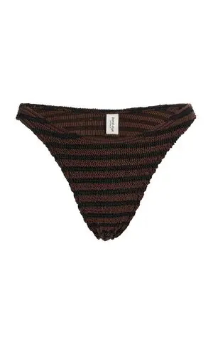 Bond Eye Scene Striped Bikini Bottom - Brown