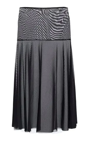 Bond Eye Anya Mesh Midi Skirt - Black