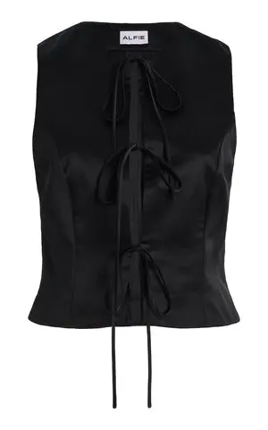 ALFIE Neda Bow-detail Top - Black