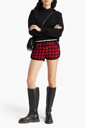 Balmain Houndstooth Merino Wool-blend Shorts