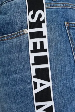 Stella McCartney Logo Jacquard-paneled Slim-leg Jeans