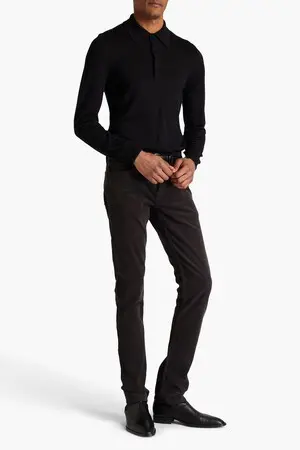 TOM FORD Cashmere And Silkblend Polo Sweater - Black