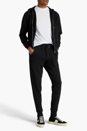 TOM FORD Tapered Cottonfleece Sweatpants - Black