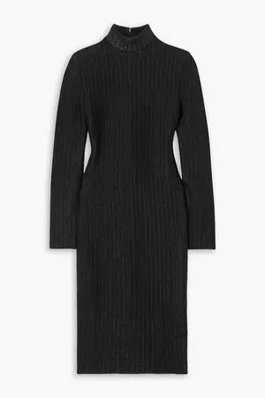 TOM FORD Ribbed Cotton-blend Midi Dress