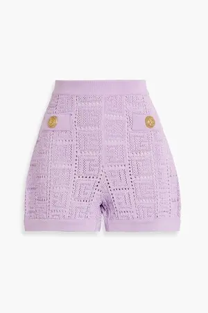 Balmain Pointelle-knit Shorts