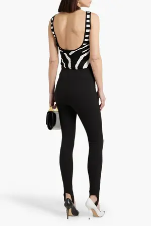 Balmain Zebra Jacquard Bodysuit