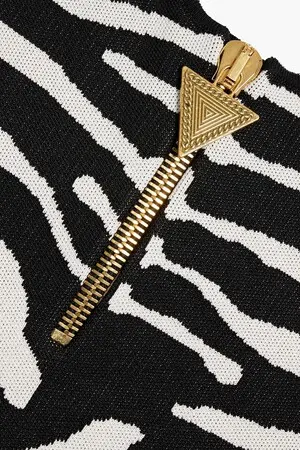 Balmain Zebra Jacquard Bodysuit