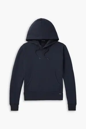 TOM FORD Cotton-fleece Hoodie - Navy