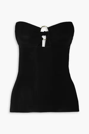 TOM FORD Strapless Cutout Embellished Knit Top
