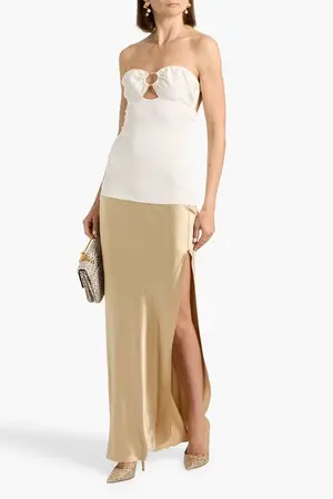 TOM FORD Strapless Embellished Stretch-knit Top
