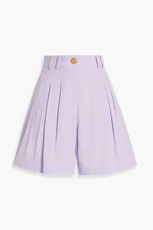 Balmain Pleated Crepe Shorts