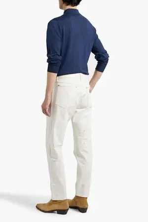 TOM FORD Tapered Distressed Painted Denim Jeans