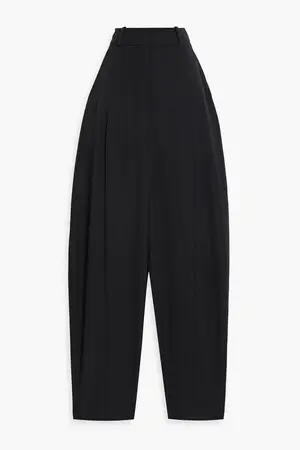 Balmain Grain De Poudre Wool Tapered Pants