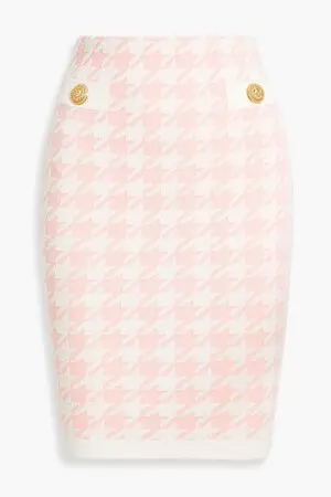 Balmain Jacquard-knit Mini Pencil Skirt