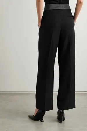 Stella McCartney Pleated Wool-crepe Straight-leg Pants