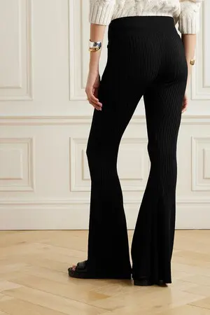 Stella McCartney Ribbed-knit Flared Pants