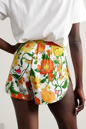Stella McCartney Floral-print Twill Shorts