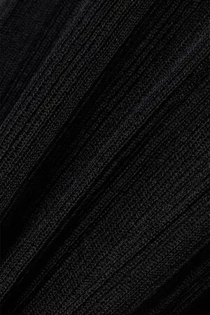 Stella McCartney Plissé Knit Straight-leg Pants - Black