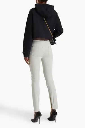 Balmain Studded High-rise Slim-leg Jeans